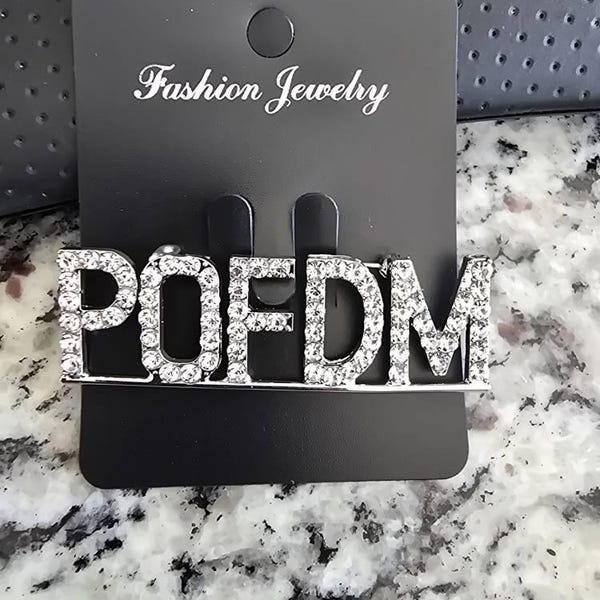 CUSTOM Bling-bling Words Pins, Handmade Name Brooch Pin, Personalised ...