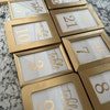 PRINTED Premium GOLD Foil Wedding Table Numbers, 4x6 Calligraphy Foil ...