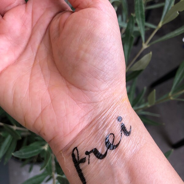 Custom Text Temporary Tattoo - Waterproof - Personalized Temporary ...