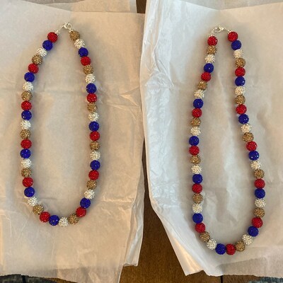 Baseball Rhinestone Necklace Black and Teal Inspired Bling Necklace ...