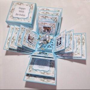 Navy Blue & Silver Exploding Wedding Invitation Boxes Luxury - Etsy