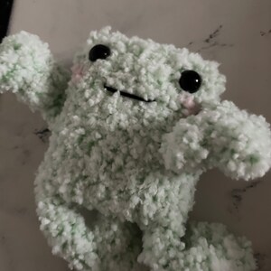 Crochet Fluffy Leggy Frog Plush - Etsy