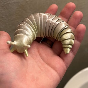 Jumbo Glow in the Dark Slug Fidget Toy Collectors Articulating Slug ...