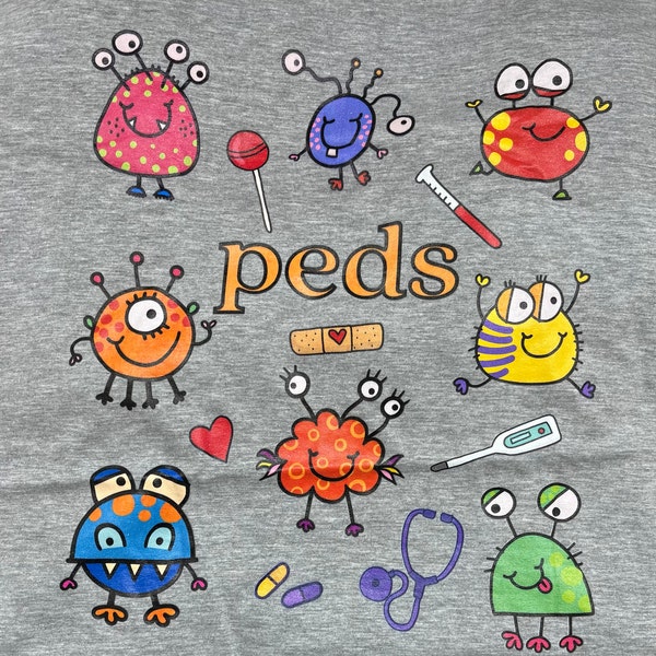 Pediatric Nurse Shirt Pediatrics Shirt PEDS Nurse Shirt Pediatrician ...