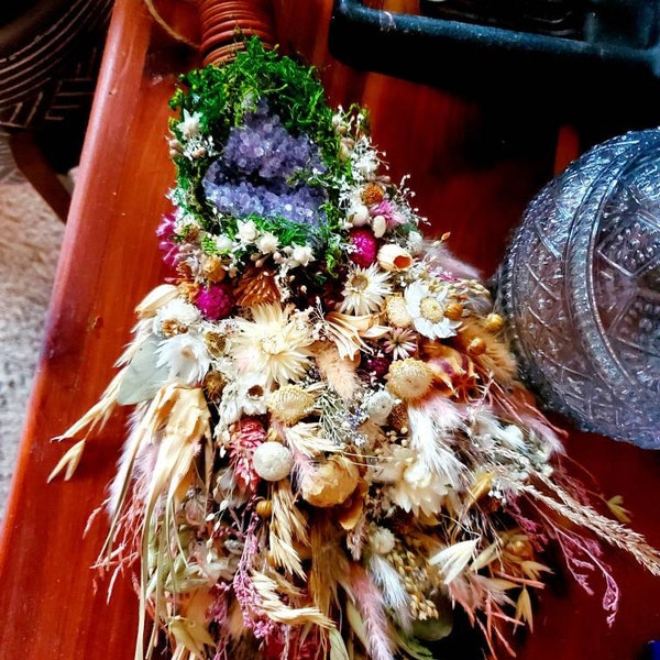 Witch Broom. Floral Broom. Altar Broom. Witchy. Floral Besom. Dried ...