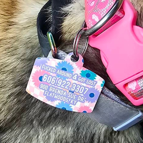 Retro Smiley Dog Tag Retro Dog Tag Pet Tag Custom Dog Tag Personalized ...