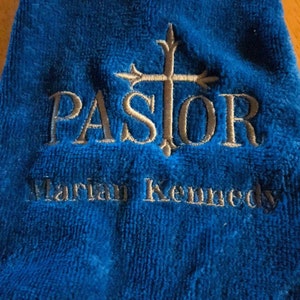 Pastor Towels, Clergy Towels, Ministerial Towels, Embroidered Fingertip ...