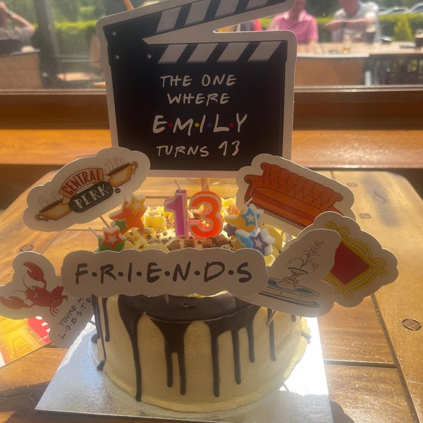 Friends Movie Clapper Board Birthday Cake Topper Personalised Set - Etsy UK
