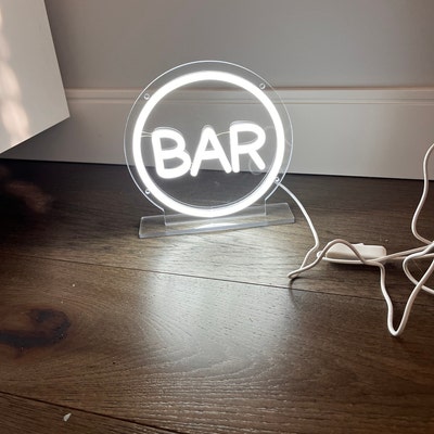 Neon Bar Sign for Home Bar Circle Shape Neon Sign Custom Bar Pub Table ...