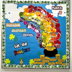 March/nutrition Month Bulletin Board/door Decor Kit for Nurses' Office ...