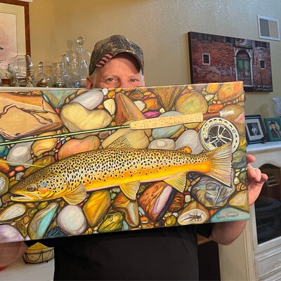 Trout Pose 18x 24 Limited Edition Fine Art Print - Etsy