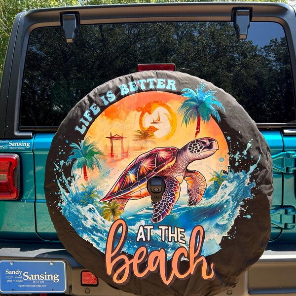 Halloween Spare Tire Cover, Cute Ghost Camper Tire Cover, Spare Tire ...