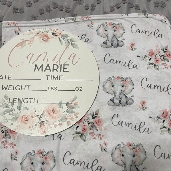 Baby Birth Stat Plaque | Personalized Birth Announcement Sign | Printed ...