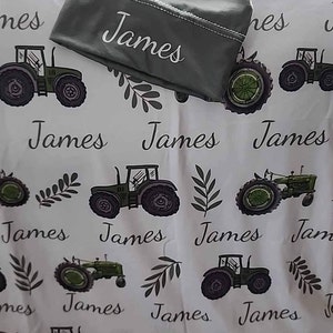 PERSONALIZED Bulldozer Swaddle Baby Blanket / Dozer Trucks - Etsy