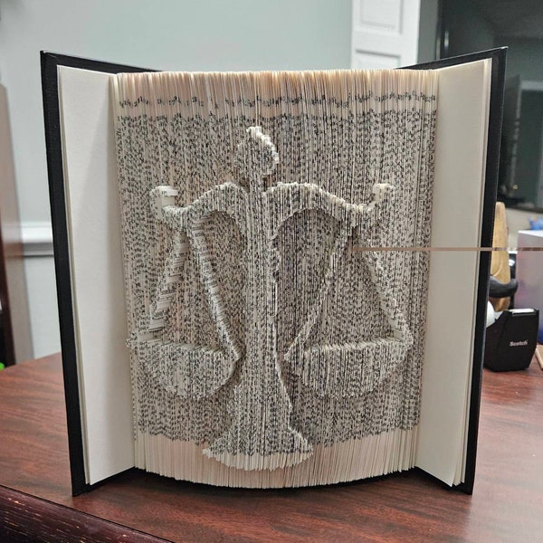 Judge - Law; Justice Scale: Book Folding Pattern, Instruction DIY ...