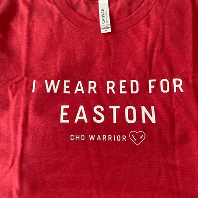CHD Awareness Wear Red Shirt Heart Warrior Gift Heart Surgery Gift CHD ...