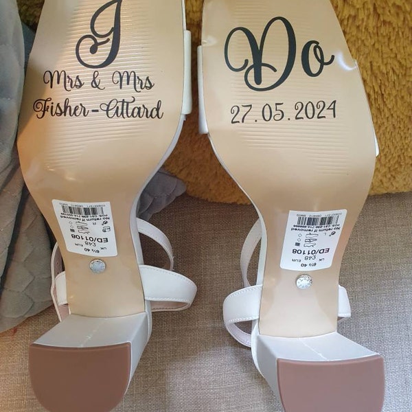 Custom Wedding Shoes Sticker, I Do Sticker, Wedding Sticker, Wedding ...