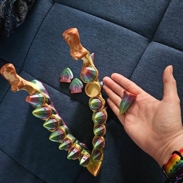 Dragon Teeth Dice Set, Dragon Jaw Bone, Dnd Fantasy Tabletop Role Play ...