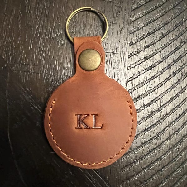 Personalized Leather Coin Keyring Pouch, Coin Holder Keychain, Coin Key ...