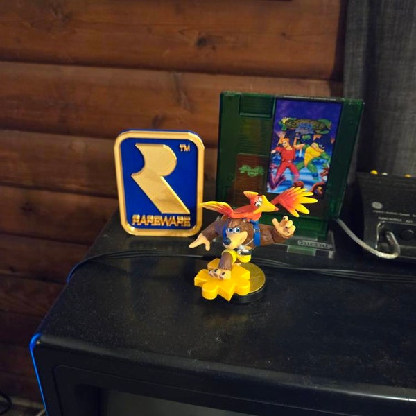 Revised* Rareware Video Game Logo Sign Decoration ~ 4.5x3in (videogame ...