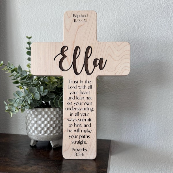 Personalized Memorial Cross With Name | Custom Maple Grandma Memorial ...