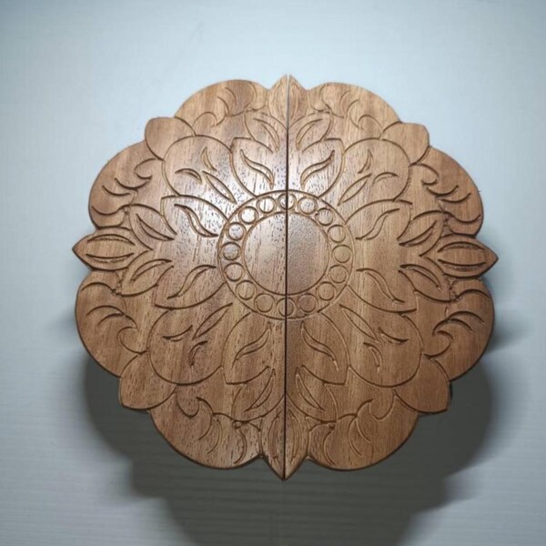 Carved Wooden Knob Handles, Oak Wooden Knobs, Round Handles, Cabinet Knobs, Beech Knobs, Vintage ...