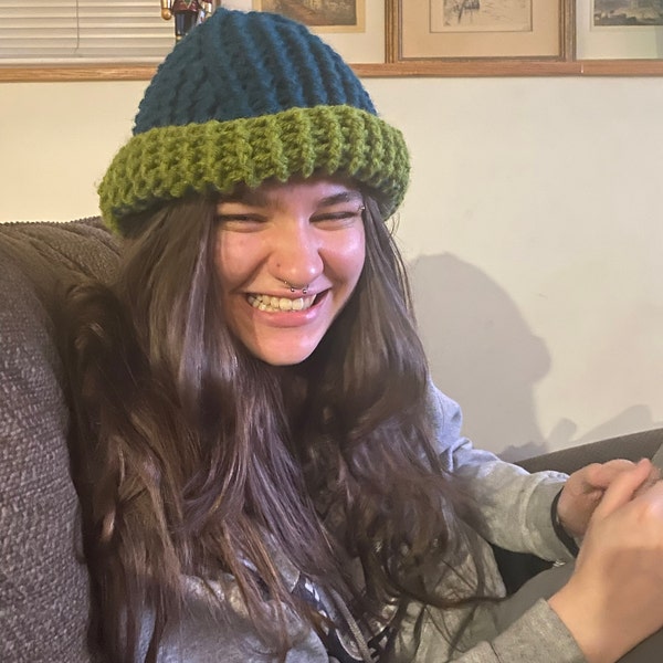 CROCHET PATTERN ONLY ** - Fisherman Beanie, Docker Crochet Hat, 5 Yrs ...