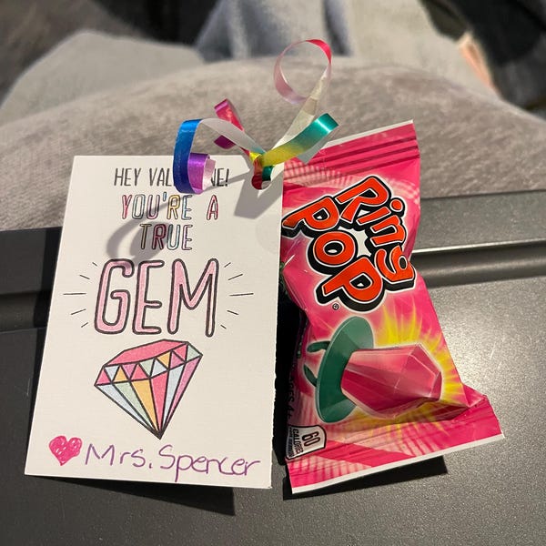 PRINTABLE Party Favor Tag, Ring Pop Party Favor Thank You Card, Easy ...