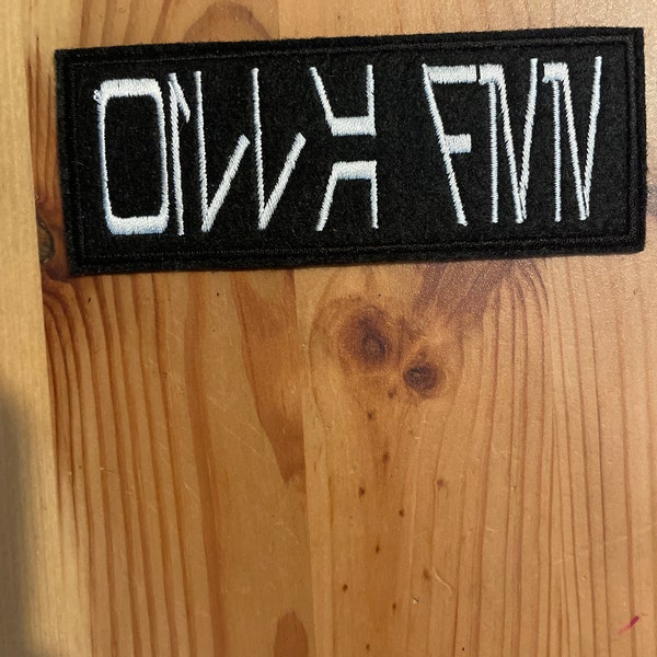 Personalised Custom Sci Fi Themed Aurebesh Font Embroidered Felt Name Patch Upper & Lower Case ...