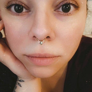Indian Swirl Septum Clicker Ring / Daith Earring Rose Gold / | Etsy