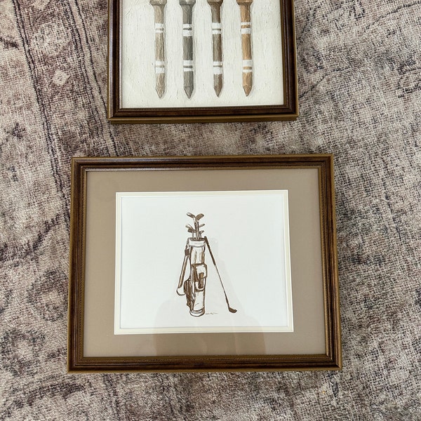 Acrylic Golf Tees Painting | Modern Golf Art for Wall Decor in Office ...