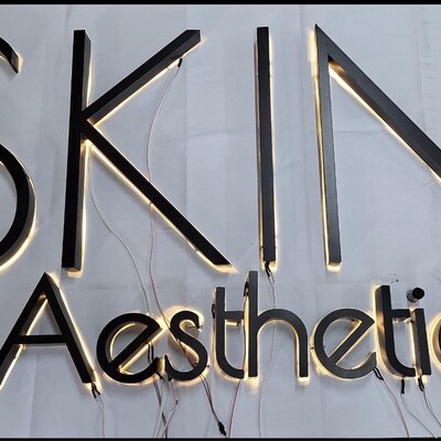 3d Backlit Sign, 3d Led Signage, Custom Outdoor Logo, Light Sign 3d ...