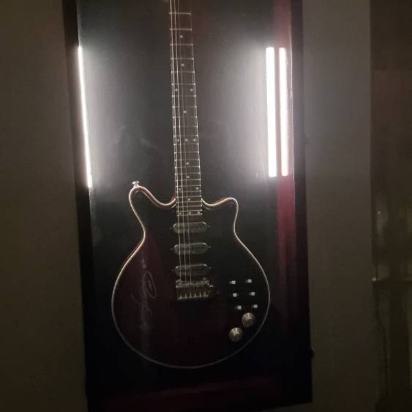 Guitar Display Case Cabinet Wall Rack for Fender Bass Acoustic W/98% UV ...