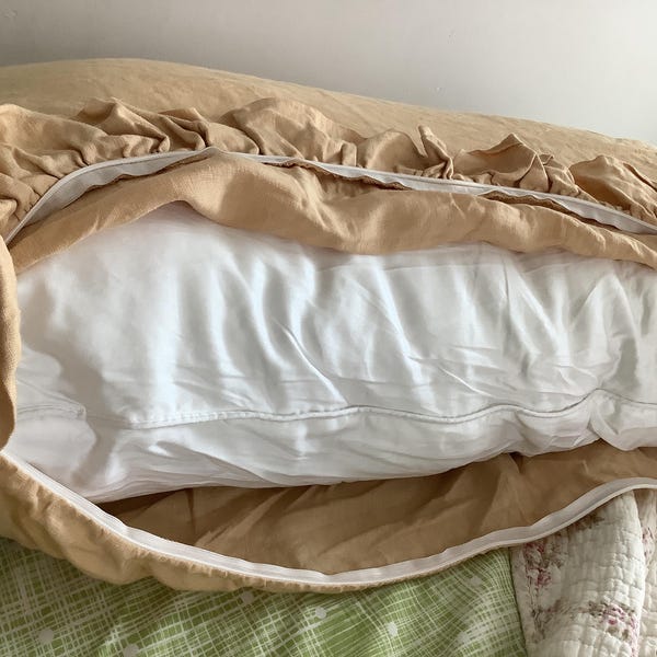 RUFFLED PILLOW CASES | Custom-sized Shams All-sided Ruffled Linen ...