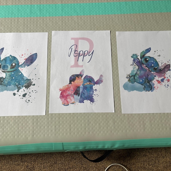 Personalized Lilo & Stitch Watercolor Print, Ohana Nursery Decor ...