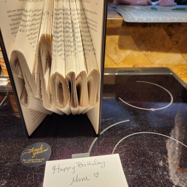 Custom Folded Monogram Book Art - Etsy