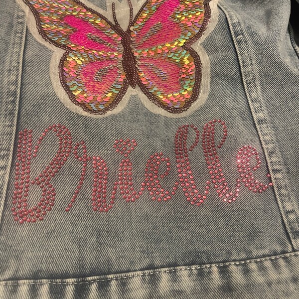 Adorable Script Bling Font-personalize a Phrase or Name-iron on Hot Fix ...