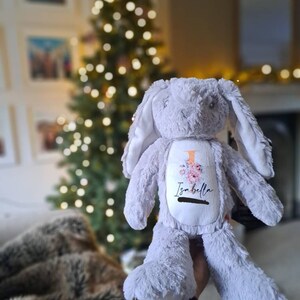 Personalised Bunny Rabbit, New Baby Gift, Personalised Plush Soft Toy ...