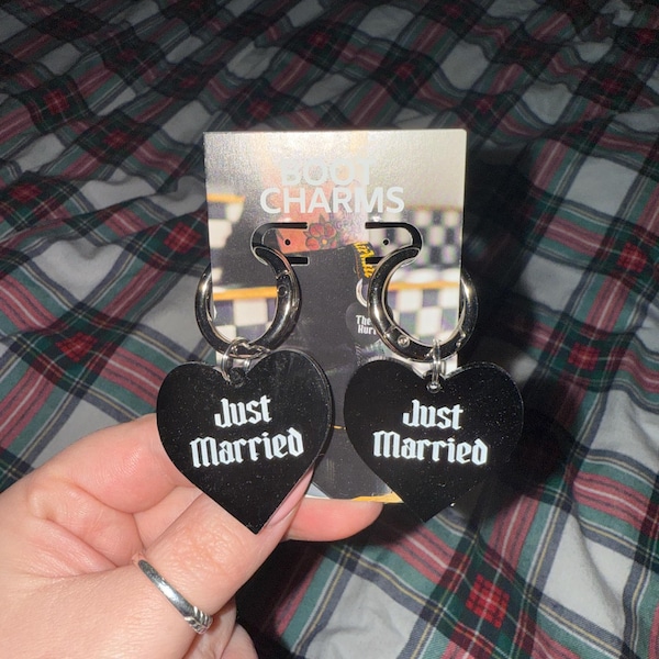Just Married Boot Charms - Etsy