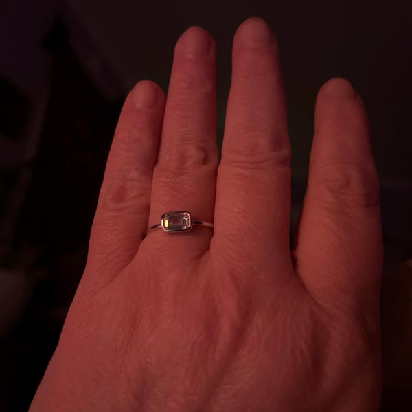 Baguette Ring, Rectangle Ring, Bezel Set Ring, Bezel Set Engagement ...