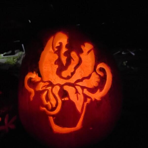 Printable Pumpkin Carving Pattern: Little Shop of Horrors, Audrey Jr ...