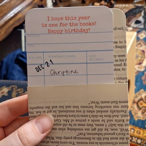 Birthday Card, Book Lovers, Library Card, Literary Book Lover Bookish ...