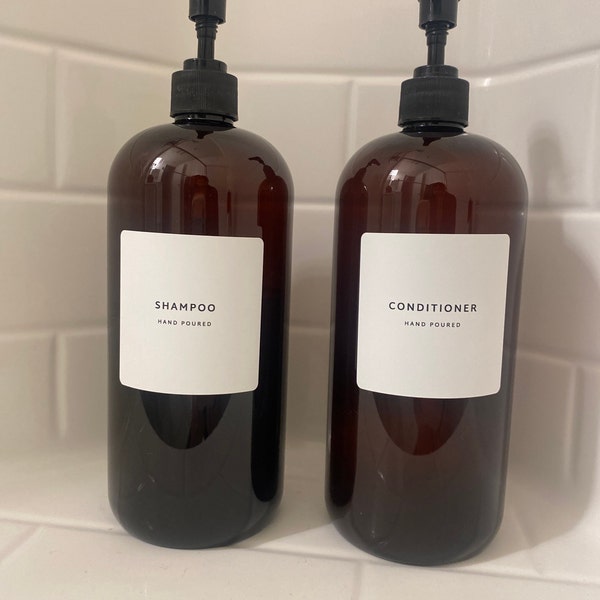 Shampoo, Conditioner and Body Wash Labels | Shower Label | Bathroom ...