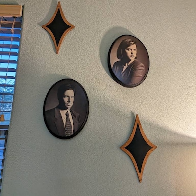 Set of 3 MCM Inspired Atomic Star Wooden Wall Plaques 1960's Look Mid ...