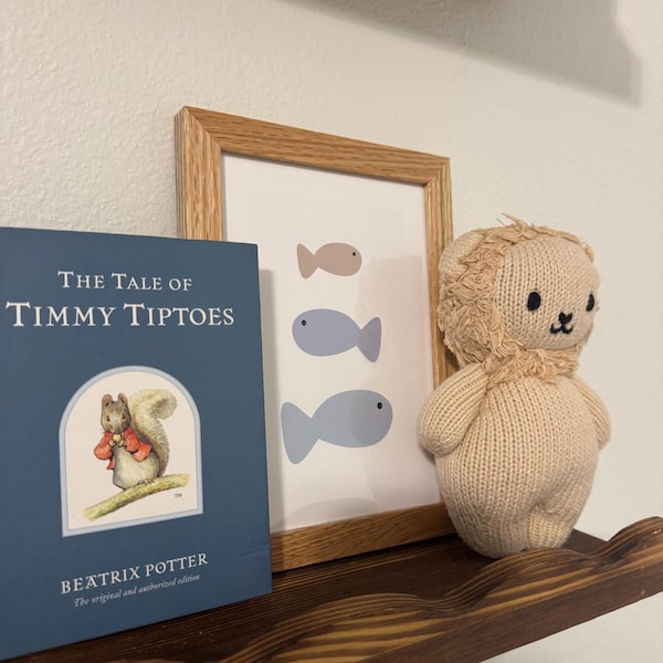 Fishing Baby Room Nursery Wall Art, Blue Fish Nursery Wall Art ...