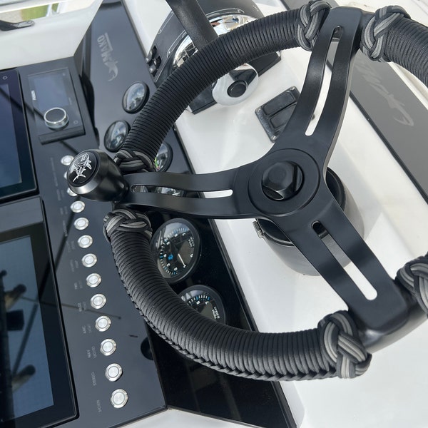 Gemlux "bluewater" Boat Steering Wheel, Stainless Steel, Paracord ...