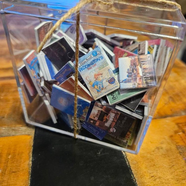 CUSTOM MINI BOOK Box: Mini Book Cube, Book Gift, Book Trinket, Keepsake ...