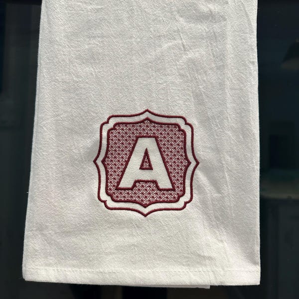 Embossed Monogram Machine Embroidery Design: Terry Towel (4x4, 5x5, 6x6 ...