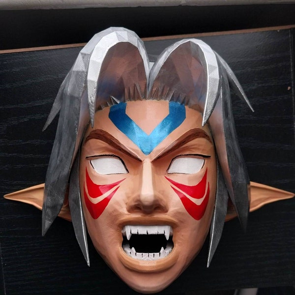 Fierce Deity Mask | Legend of Zelda Wall Decor | 3D Printed & Hand ...