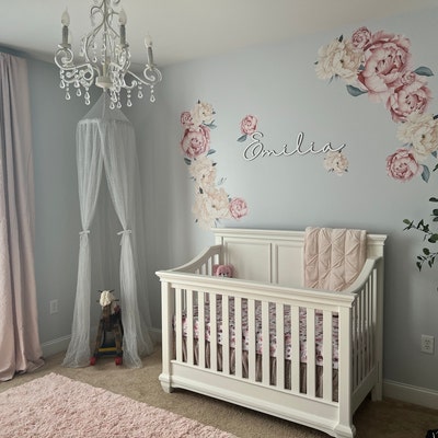 2 Kinds of White: Cool or Warm Floral Wall Decals, White Flower Wall ...